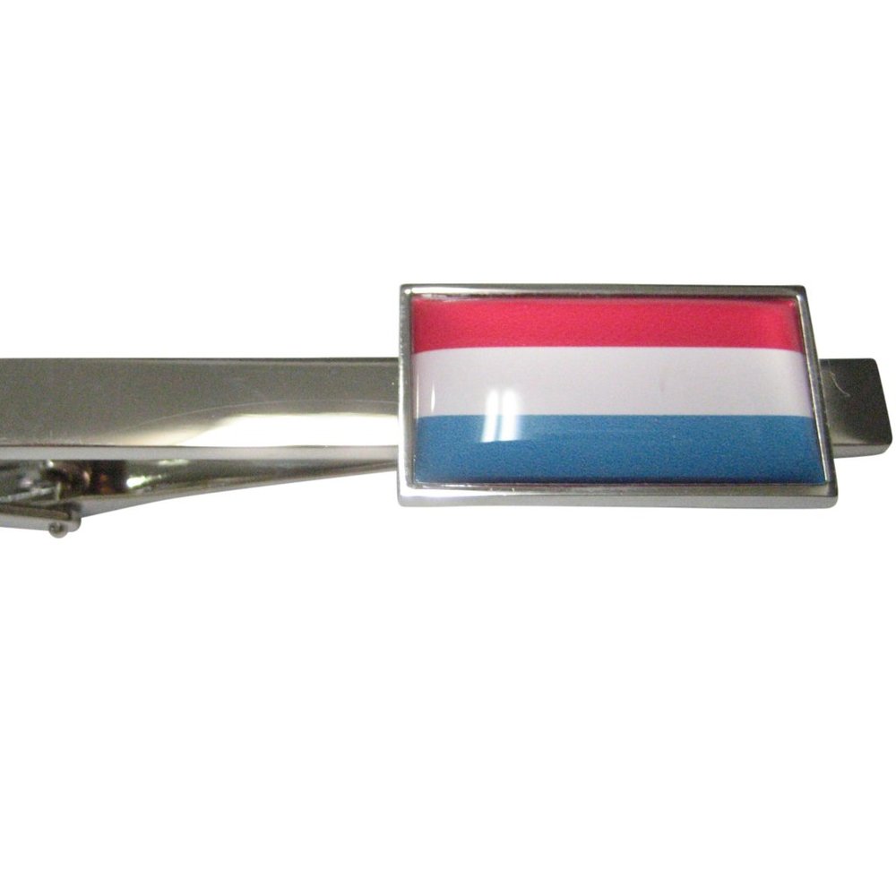 Grand Duchy Of Luxembourg Flag Tie Clip - Gem